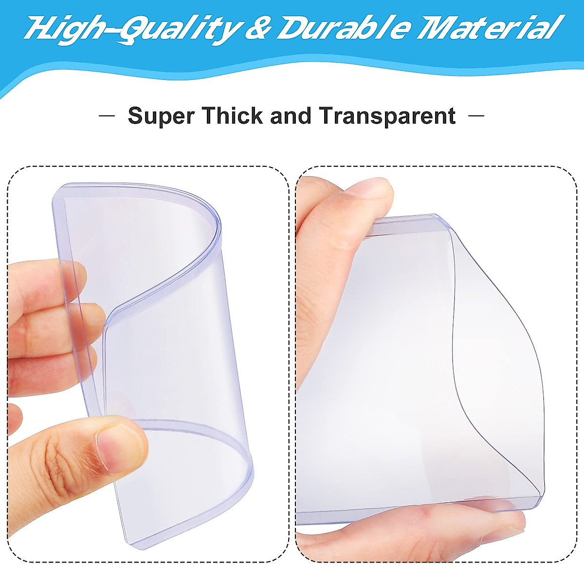 ANWEEGO 50 Pcs Top Loaders Card Sleeves for Trading Card,Trading Card Penny Sleeves, Clear Thick Plastic Top Loaders Card Sleeves for Baseball Card, Sports Cards, Trading Card