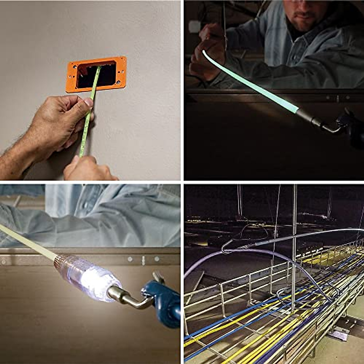 Klein Tools 56430 Glow Fish Rod Set, Wire Puller, 30-Foot