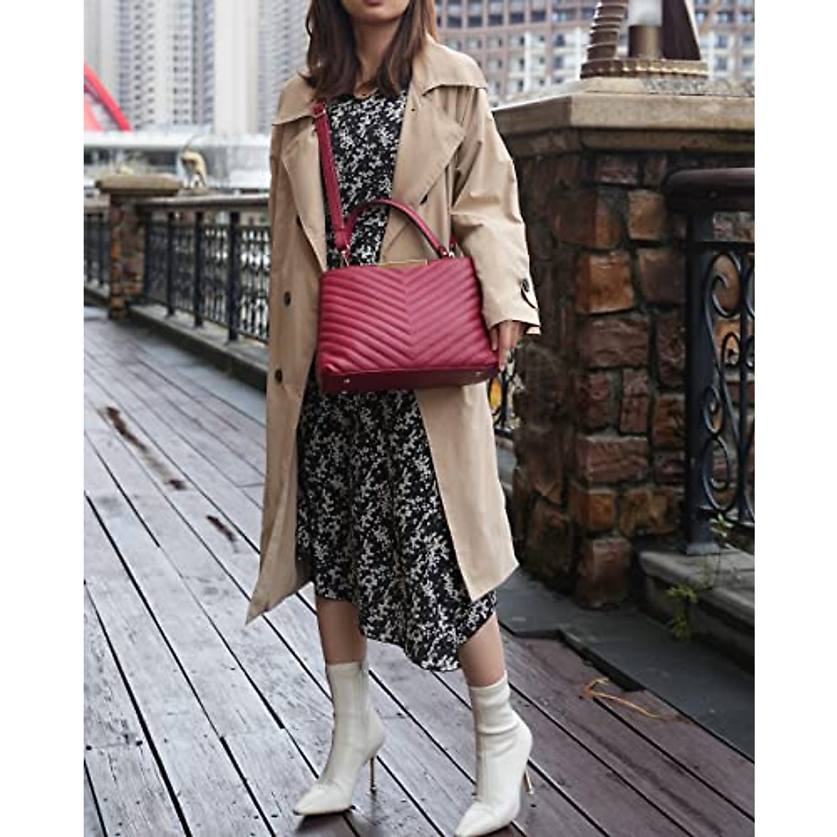 MKF Collection Satchel Bag for Women’s Crossbody Tote Handbag Top-Handle Purse