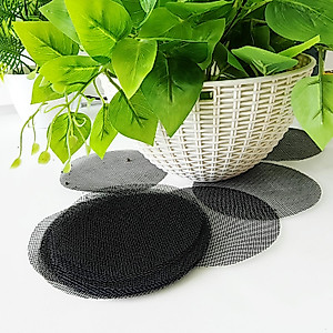 RooTrimmer 100 Pack 68MM, 2.7 inch Round Mesh Nets for Block Soil Leaking of 4 inch Nursery Pots(or Other Pots Bottom Around 2.7")