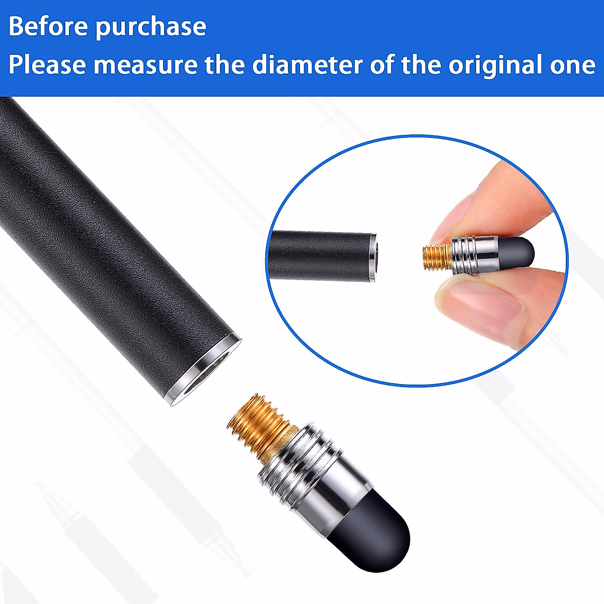 Zonon 30 Pieces Replacement Stylus Tips Conductive touch screen Pens Tips Capacitive Silicone Rubber, No Touch Door Opener Tools (0.19 Inch)