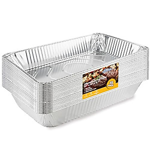 EHOMEA2Z Large Aluminum Pans (15 Pack) Full Size Deep Foil Disposable Durable Large Steam Table Pans for Baking Serving, Chafing Trays for Caterers, Bakeware 21 x 13 x 3