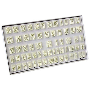 64 Pcs Alphabet Cookie Cutter Plastic Letters Fondant Cutters with Handle Cake Decorating Tool Cookie Cutters Mould Sugarcraft Embosser Mould Tools for Birthday Cake Fruit, 09-2.2 CM