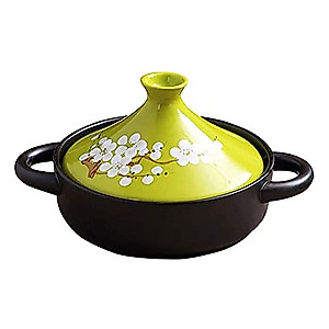 Cooking Tagine Pot, 20Cm Tagine Pot Cookware Casserole Pots with Lids Simple Cooking Tagine Lead Free Different Cooking Styles 1.5L