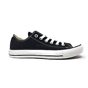 Converse M9166- Chuck Taylor All Star Unisex Ox Low Top Black Sneakers, 9 Women/7 Men