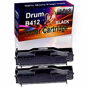 2-Pack Compatible Drum Unit Drum B412 use for OKI B411 B412 B431 B512 MB461 MB471 MB491 MB472 MB492 MB562 Printer Series(Black)