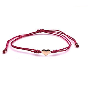 Set of 3 Back to School Mother and Two Daughters Matching Heart Bracelets