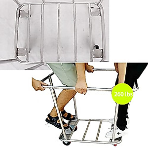 XIJIXILI Laundry Basket with Wheels Industrial 12 Bushel (400l) Collapsible Laundry Hamper Commercial Large Heavy Duty Rolling Laundry Cart Waterproof Laundry Trucks For Home Organizer Storage