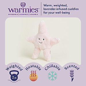 warmies Microwavable & Weighted Stuffed Animals, Starfish - Heated Stuffed Animal Plushie for Warmth & Comfort - Cute Soft Plush Toys for Adults & Children (Boys, Girls, Babies & Toddlers)