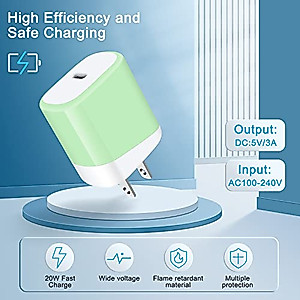 USB C Block Fast Charging for Google Pixel 7 Pro/7/6a/6 Pro/6/5a/5/5xl/4a/4xl/3/3a,20W PD Wall Charger Power Adapter USB C Box Plug for iPhone 14 Plus/14 Pro Max/13/12/11/XS/XR/SE/8 7 6 Plus/iPad Pro