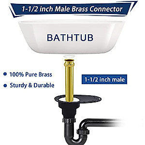 Upgrade Freestanding Tub Drain Rough-in Kit for Freestanding Bathtub, with Brass Pipe and ABS Pipe - CUPC Certification