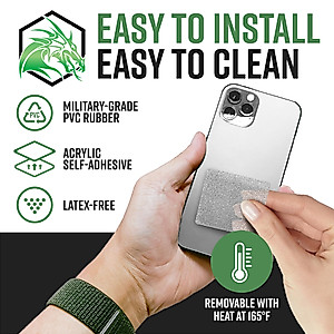 13 Pcs Rubber Grip Tape, Clear Grip Tape, Cell Phone Grip Tape Compatible with iPhone Rubberized Tape Clear Phone Grip Stickers by Dragon Grips, 1 Pk