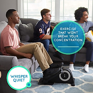 Cubii Jr: Desk Elliptical w/Built in Display Monitor, Easy Assembly, Quiet & Compact, Adjustable Resistance (Silver)