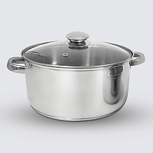 ExcelSteel w/Encapsulated Base & Tools Versatile for Any Kitchen Stainless Cookware Set, 10 Pc
