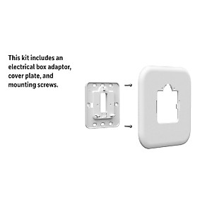 Honeywell Home Large Cover Plate & Electrical Box Adaptor for T-Series Thermostats (THP2400A1080), White