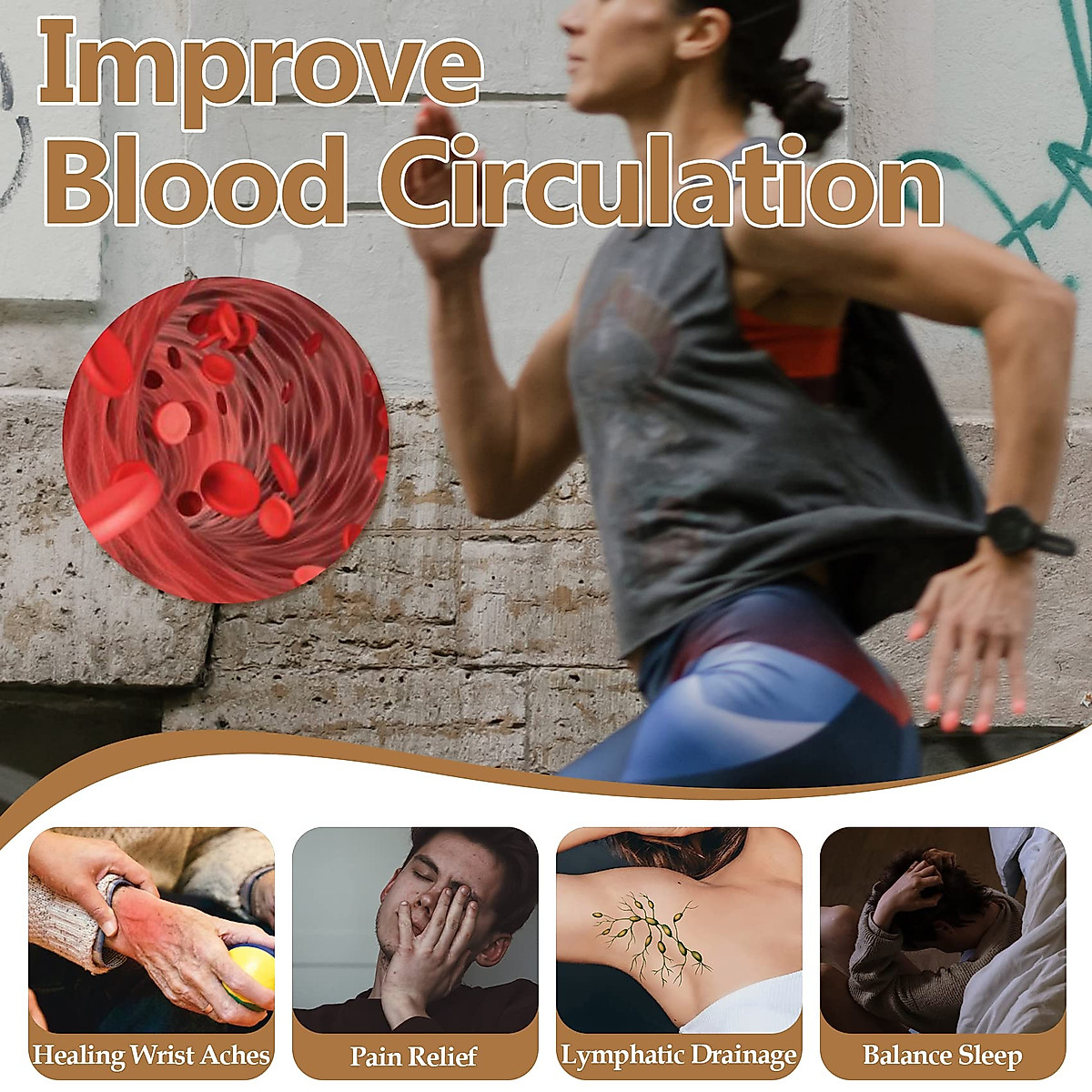 Feraco Magnetic Bracelet for Women Titanium Steel Magnetic Bracelet with Neodymium Magnets & Sparkling Crystals, Christmas Jewelry Gifts (Purple)