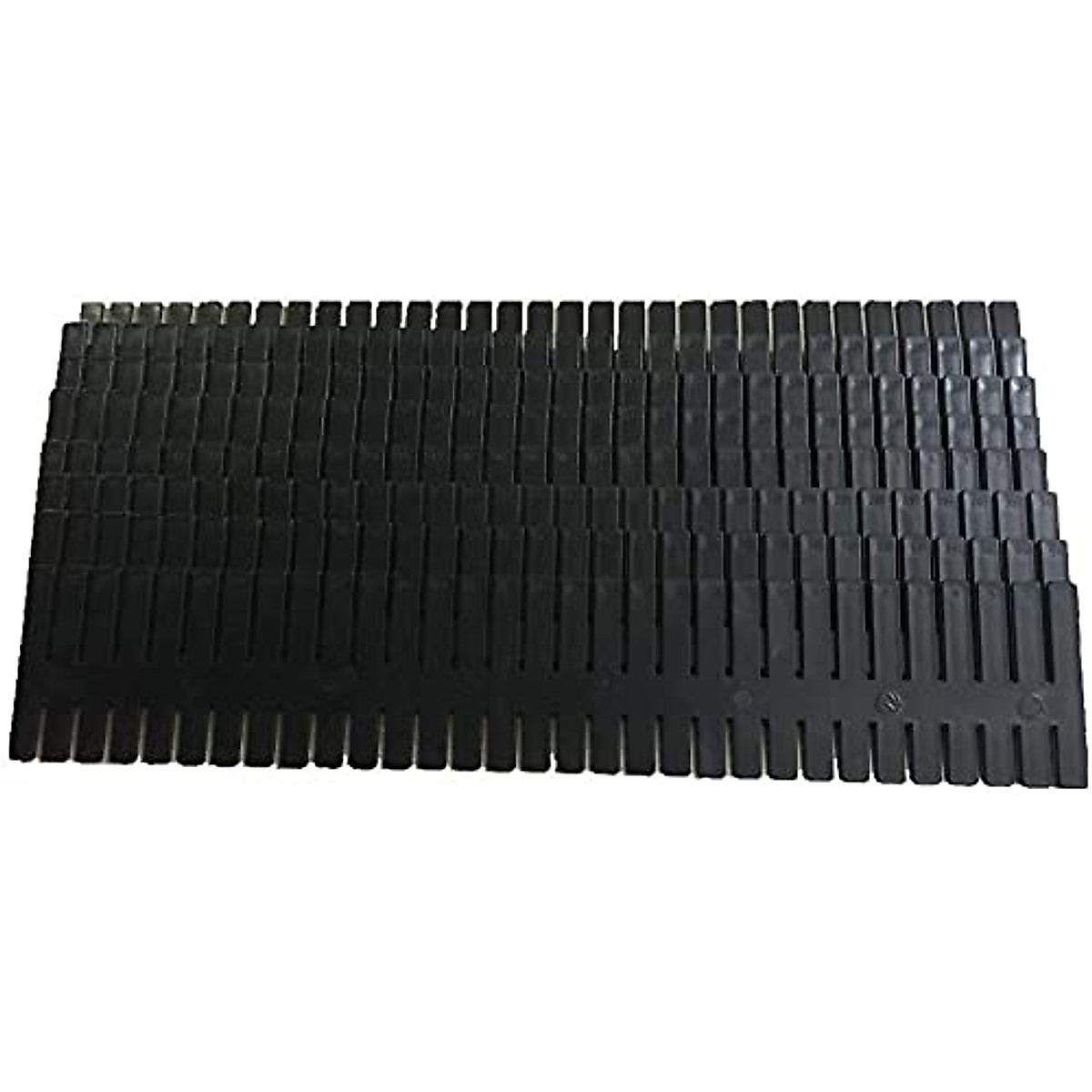 Ygapuzi 8pcs DIY Plastic Grid Drawer Dividers Adjustable Drawer Organizer Storage Separators Tidy Container for Closet, Office Desk, Kitchen Storage, Dresser, Makeup Tools, Underwear, Socks (Black)