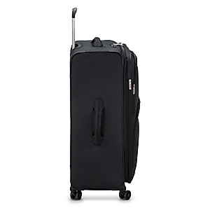 DELSEY PARIS Sky Max 2.0 Softside Expandable Luggage with Spinner Wheels, Black, Checked-Large, 28 Inch