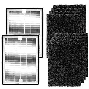 KEYJINIU H126 Replacement HEPA Filter, Compatible with Levoit LV-H126, Includes 2 HEPA Filters and 8 Activated Carbon Pre-Filters Set, LV-H126-RF