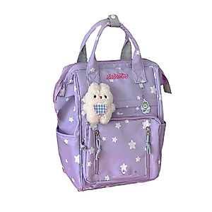 irLocy Star Backpack Y2K Backpack Cute Preppy Backpack Aesthetic Backpack Y2K Accessories (purple)
