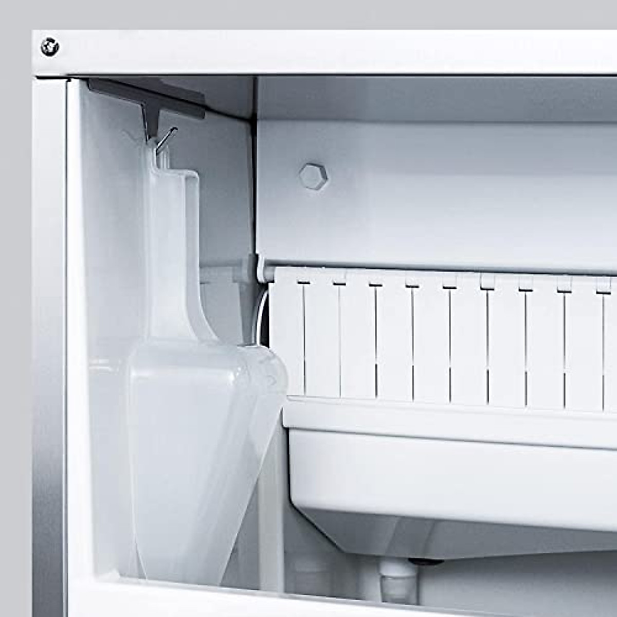 Summit BIM68OSGDR Commercially Listed Outdoor Ice Maker with 62 lb Daily Production 26 lb Storage Professional Handle Ice Scoop in Stainless Steel