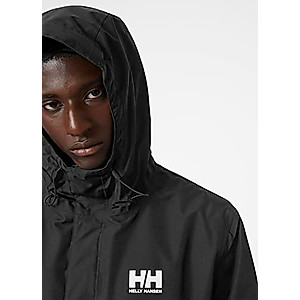 Helly Hansen Men's Seven J Waterproof Windproof Breathable Rain Jacket, 992 Black, Medium