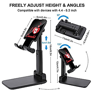 I Love Canada Canada Flag Cell Phone Stand Foldable Phone Holder Portable Smartphone Stand Phone Accessories One Size