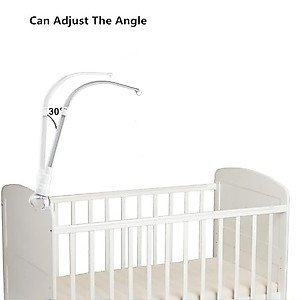 Accfore DIY 23 inches Crib Mobile Arm Nursery Mobile arm Baby Mobile Hanger, Mobile arm for Crib,The Claw Part can be Adjusted Width,DIY Toy Decoration (Crib Mobile Arm)