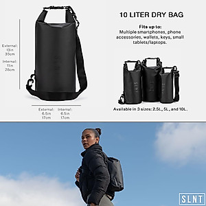 Silent Pocket SLNT Waterproof Faraday Dry Bag Military-Grade Nylon 10 Liter Faraday Bag - RFID Signal Blocking Dry Bag/Waterproof Backpack Protects Electronics from Water, Spying, Hacking