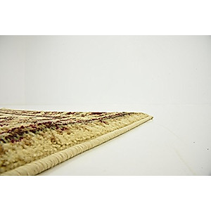 Unique Loom Voyage Collection Traditional Oriental Classic Intricate Design Area Rug (2' 7 x 10' 0 Runner, Ivory/Gold)