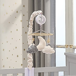 Lambs & Ivy Goodnight Moon Musical Baby Crib Mobile Soother Toy - Stars/Clouds