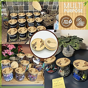 4 Oui Yogurt Jar Lids With Beautiful Olive Branches Pattern. Made of Bamboo Wood with Food Grade Silicone Sealing Ring. Durable, Food-Safe, Airtight Fit. Oui Yogurt Jar Lids for Regular or Petite Jars