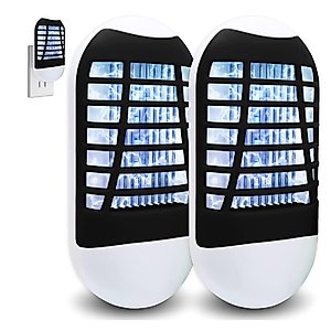 Bug Zapper Indoor,Fly Trap for Indoors Electronic Mosquitoes Killer Mosquito Zapper with Blue Lights for Living Room, Home, Kitchen, Bedroom, Baby Room, Office. (2)