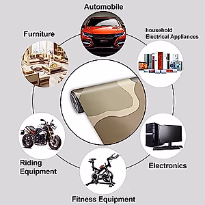 Camo Vinyl Wrap for Car, 5ft×3.2ft Self-Adhesive Waterproof Scratchproof DIY Wrapping Material for Car, Truck, Vehicle, Motorcycle, Computer, Desk (Desert Styles)