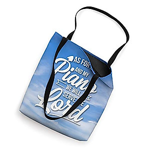 Christian Piano Player Design, Serve The Lord Pianist Gift Tote Bag