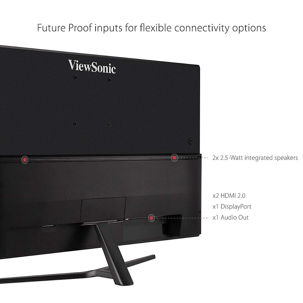 ViewSonic VX3211-4K-MHD 32 Inch 4K UHD Monitor with 99% sRGB Color Coverage HDR10 FreeSync HDMI and DisplayPort, Black