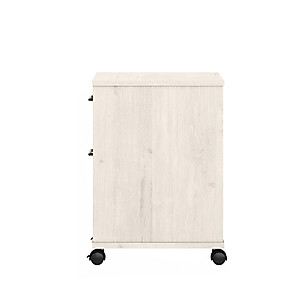 Bush Furniture Key West 2 Drawer Mobile File Cabinet, Linen White Oak