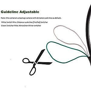 Reverse Backup Camera,170 Degree Wide View Angle Universal Car Front/Side/Rear View Camera,2 Installation Options,Removable Guildlines,Mirror Non-Mirror Image,12V only