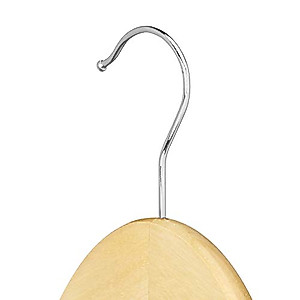 Whitmor Natural Grade Wood Suit Hangers, Set of 36