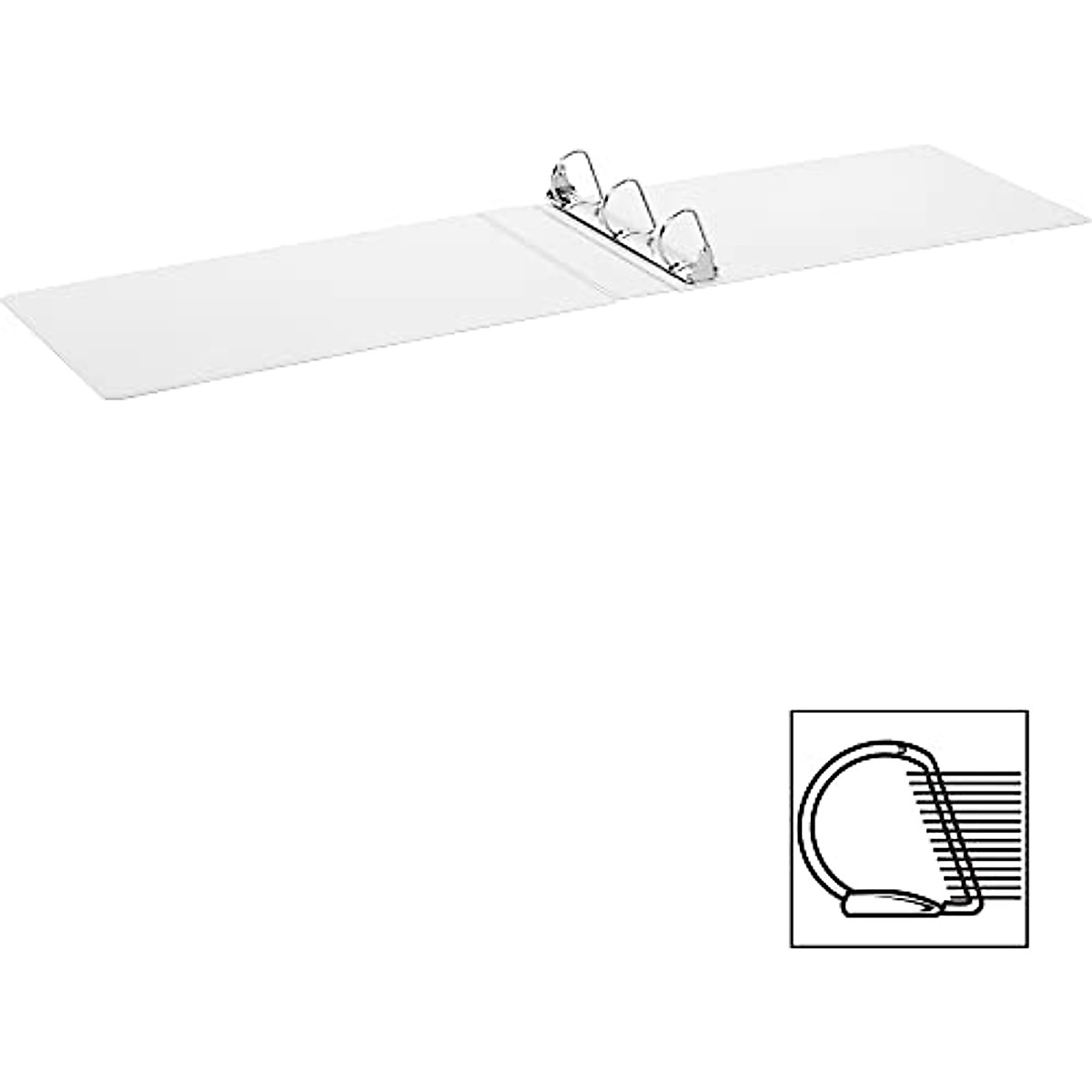 Cardinal® Slant-D® Ring 11" x 17" Tabloid ClearVue™ Binders, 2" Rings, 63% Recycled, White