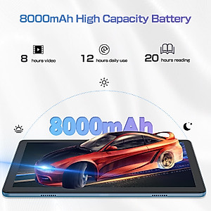 VOLENTEX Tablet,10.1 inch Android 13 Tablet, 12GB+128GB 1TB Expand, Octa-core with sim Card Slot, Wi-Fi+4G LTE Cellular, 1280 * 800 IPS Screen, 5+8MP Daul Camera, 8000mAh Battery (Gray)