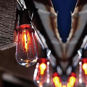 10 Pack Halloween Flicker Flame Replacement Bulbs, ST40 Halloween Bloody Drop Bulbs with Red Flickering Flame for Outdoor String Lights Halloween Party Haunted House, 1W E17 Intermediate Base Bulb