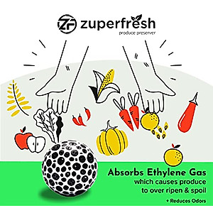 Zuperfresh Produce Saver 16 Packets, Extend the Life of Your Fruits & Vegetables, Absorbs Ethylene Gas Which Cause Produce to Over Ripen & Spoil