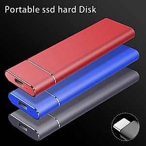 Mobile Portable Solid State Hard Disk for Laptops Desktop Computers Shockproof Durable Hard Disk Red 2TB