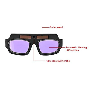 Garosa Solar Automatic Darkening Welding Goggles Protective Welding Glasses Welder Glasses Argon Arc Welding Soldering Torching Brazing Metal Cutting Glasses Welding Tools