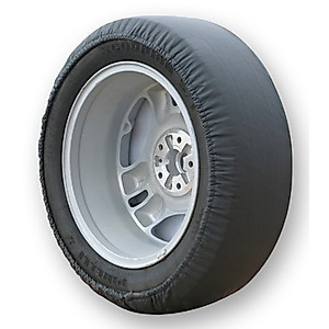 Boomerang 32" One Life Live It - Spare Tire Cover - (Black Denim Vinyl) - White Print - Made in The USA