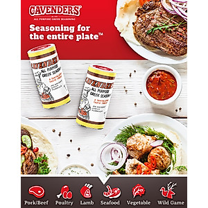 Cavender's All Purpose Greek Seasoning - 8 oz (pack of 4) and exclusive Cavender's Recipe 4 Pack box!!