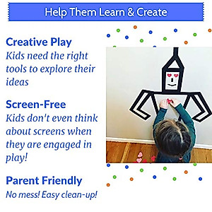 Masking Tape Dispenser by BAM! Tape | Includes 10 Rolls Colored Maker Tape, 1” x 60 Yard, 600 Total Yards | Arts and Crafts Supplies | Multi-Use Labeling, Education, Office, Home, Classroom