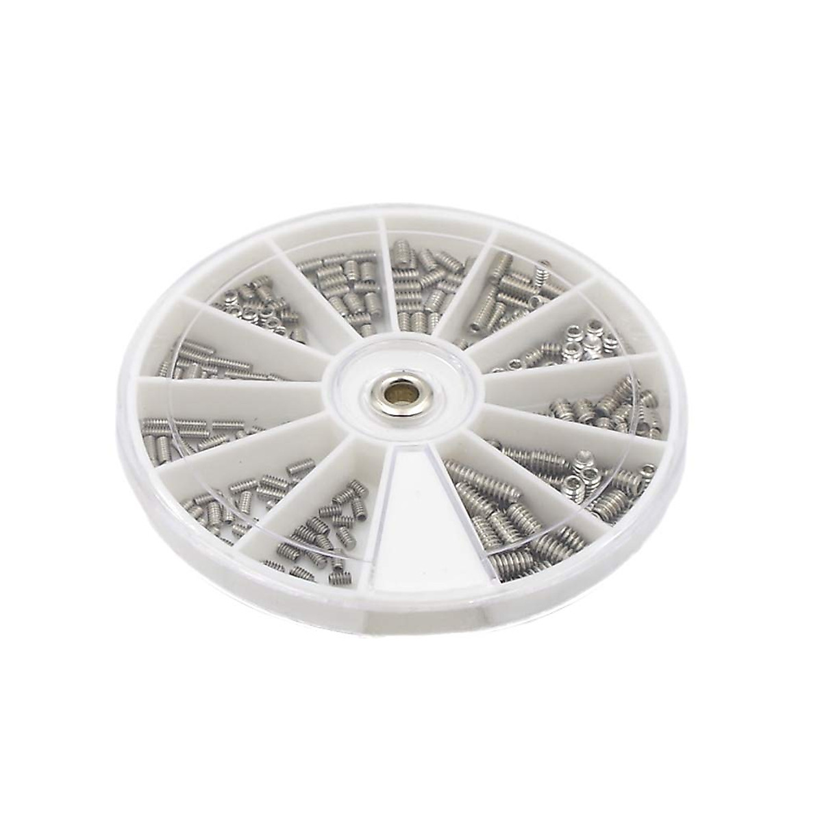 HVAZI #2-56#4-40#6-32 UNC Stainless Steel Internal Hex Drive Cup Point Set Screws Assortment Kit