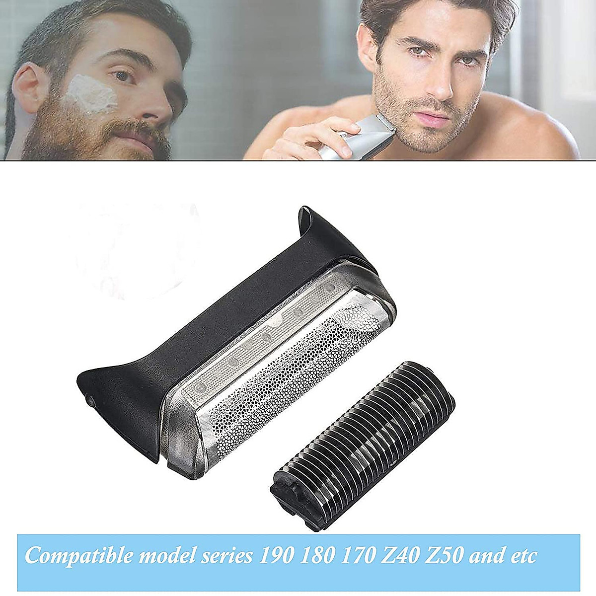 𝟮𝟬𝟮𝟯 𝙐𝙥𝙜𝙧𝙖𝙙𝙚𝙙 10B Replacement Foil & Cutter for Compatible with Bra-un Cruzer, 10B/20B 1000/2000 Series Shaver Head Set Replacement Part Compatible with 190 1735 1775 5728 5729 170S